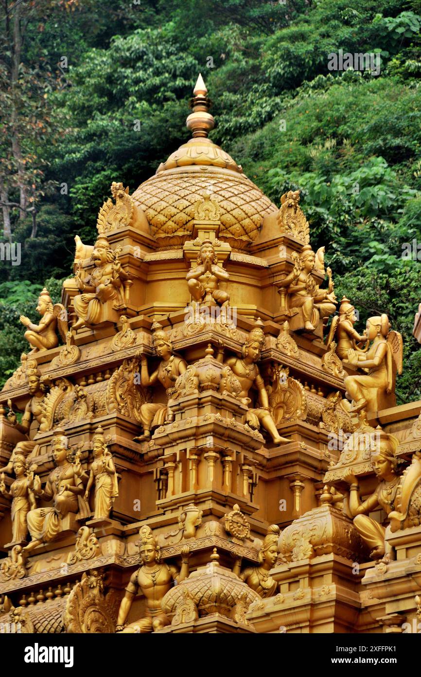 Partial view of a small temple, located in the Batu Caves Complex in ...