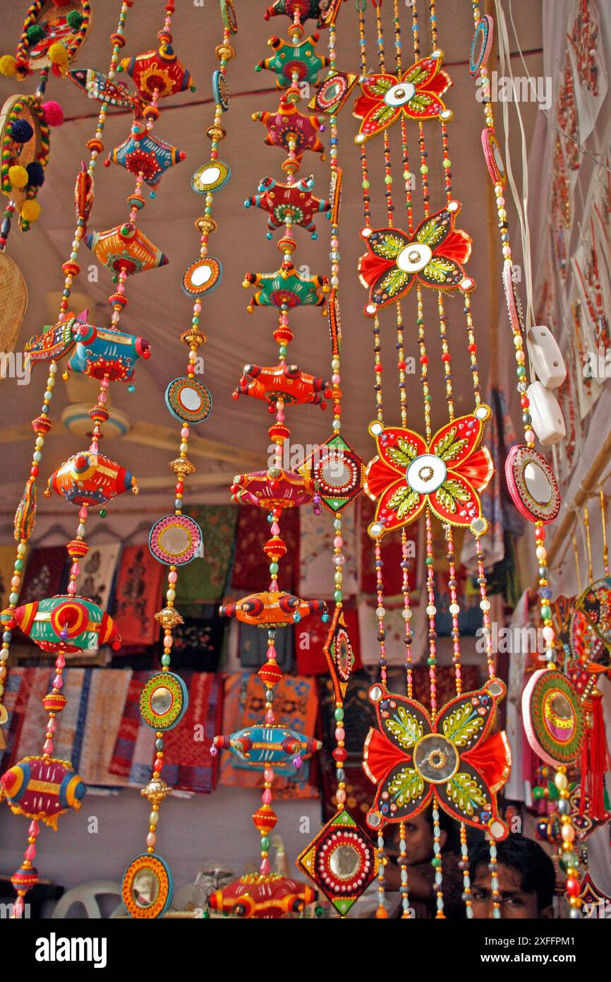 Handicraft display at a Handloom Fair-2008 at Shilpakala Academy. April ...