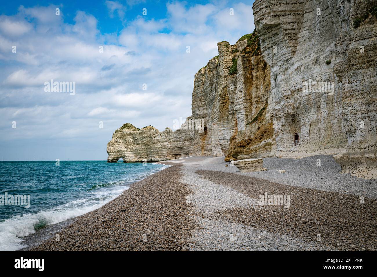 the famous chalk cliffs in etretat Stock Photo - Alamy