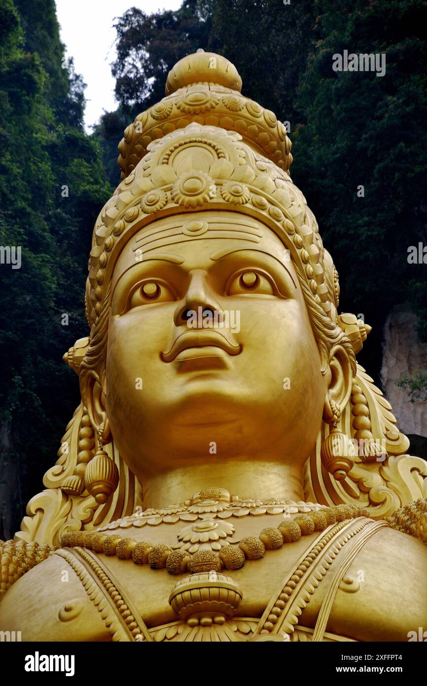 Partial view of the Murugan Statue at Batu Caves in Selangor, Malaysia ...