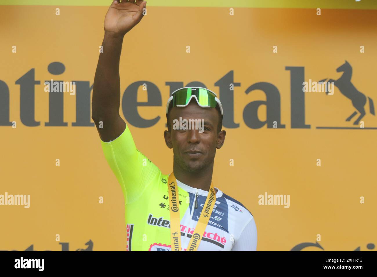 Biniam Girmay winner of stage 3 Tour de France 2024 Stock Photo - Alamy