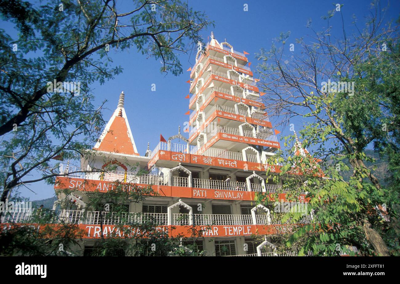 a Hindu Hermitage or Monastery of Ashram at the Holy Ganges River in ...