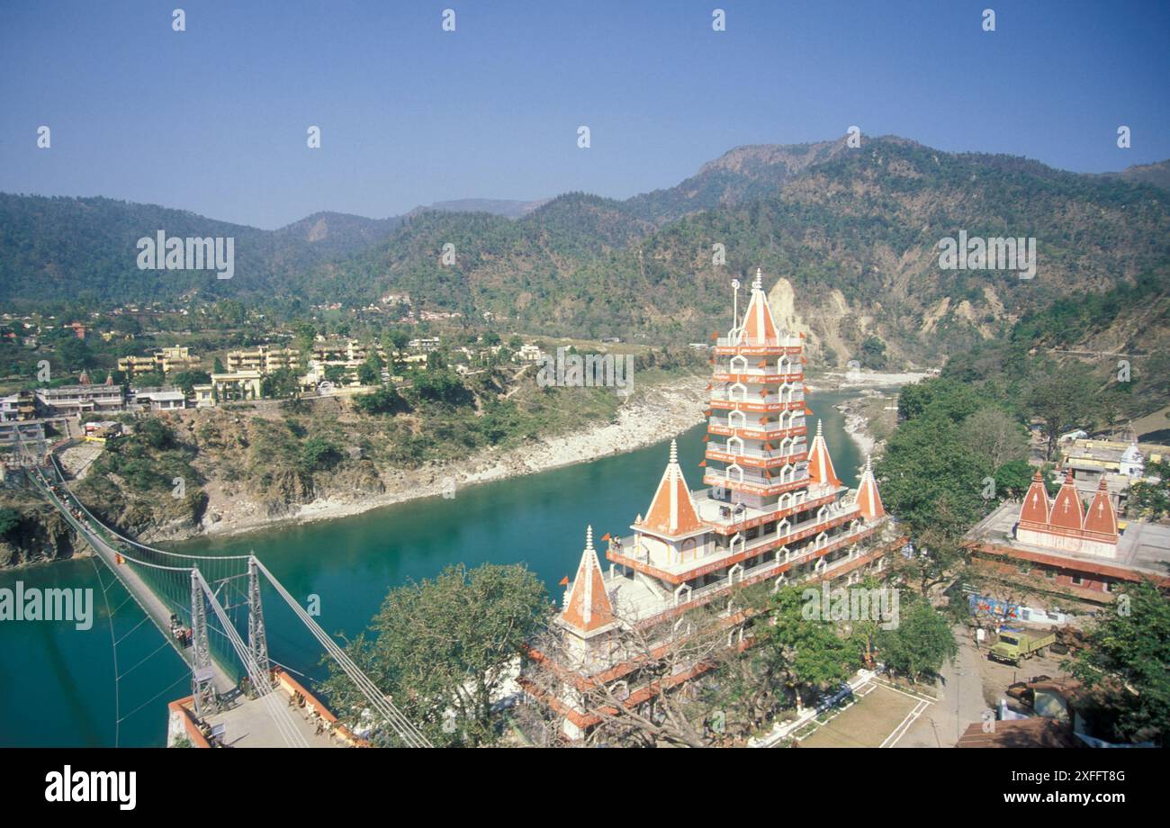 a Hindu Hermitage or Monastery of Ashram at the Holy Ganges River in ...