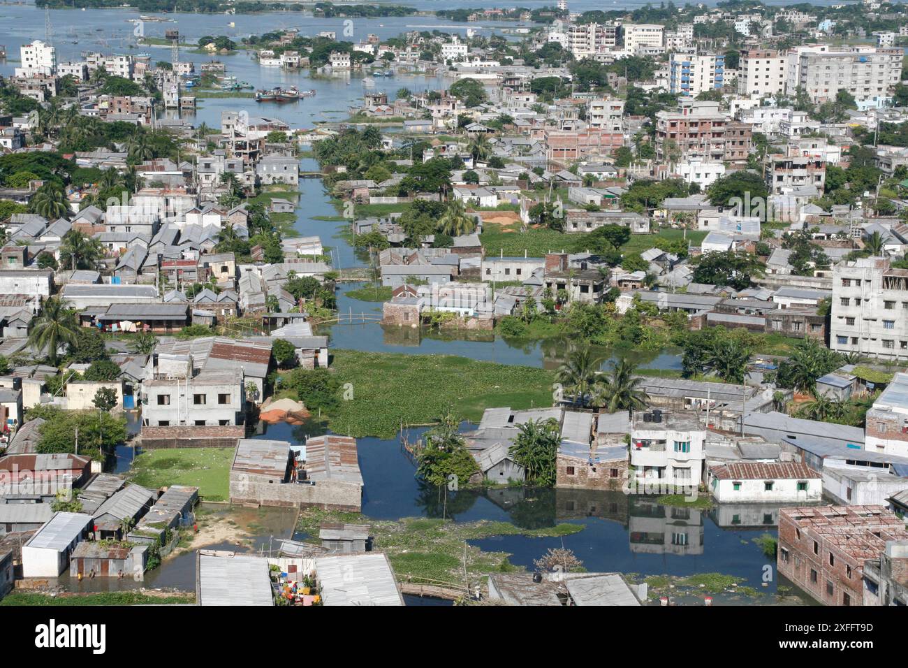 The South-East part of Dhaka city is now under water. Photo was taken ...
