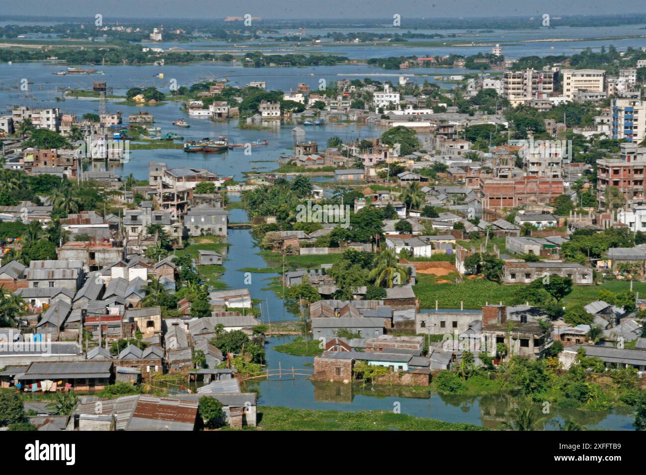 The South-East part of Dhaka city is now under water. Photo was taken ...