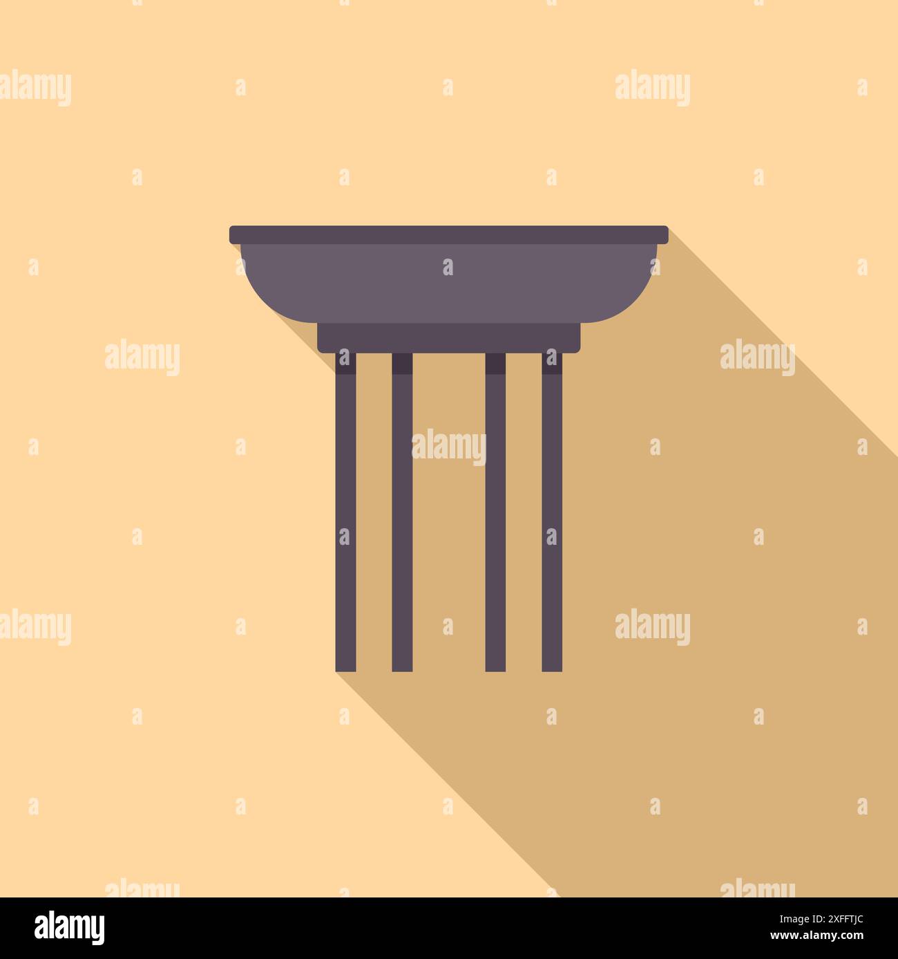 Antique column icon. Flat illustration of antique column icon for web ...