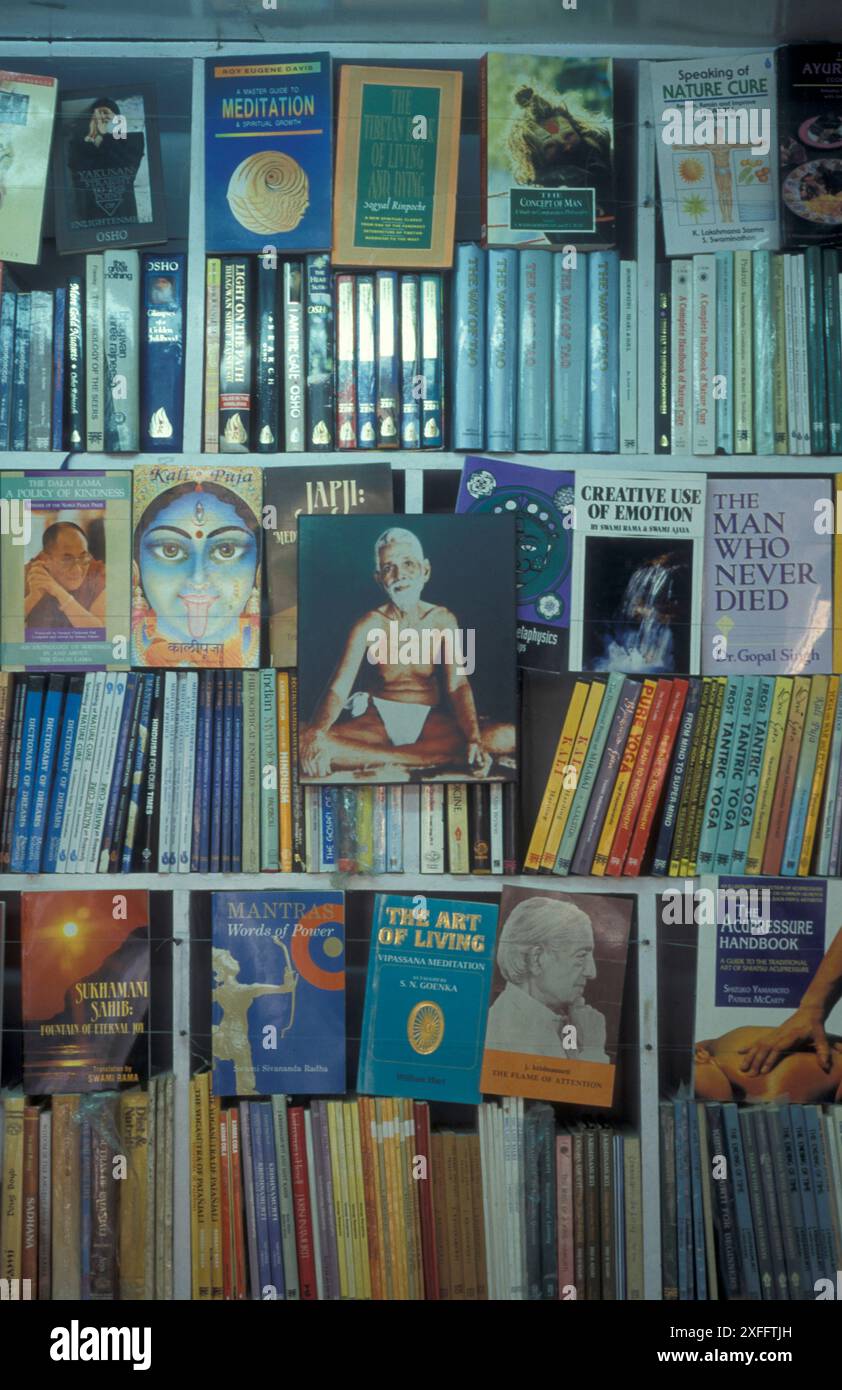 a Yoga Library at a Hindu Hermitage or Monastery of Ashram at the Holy ...