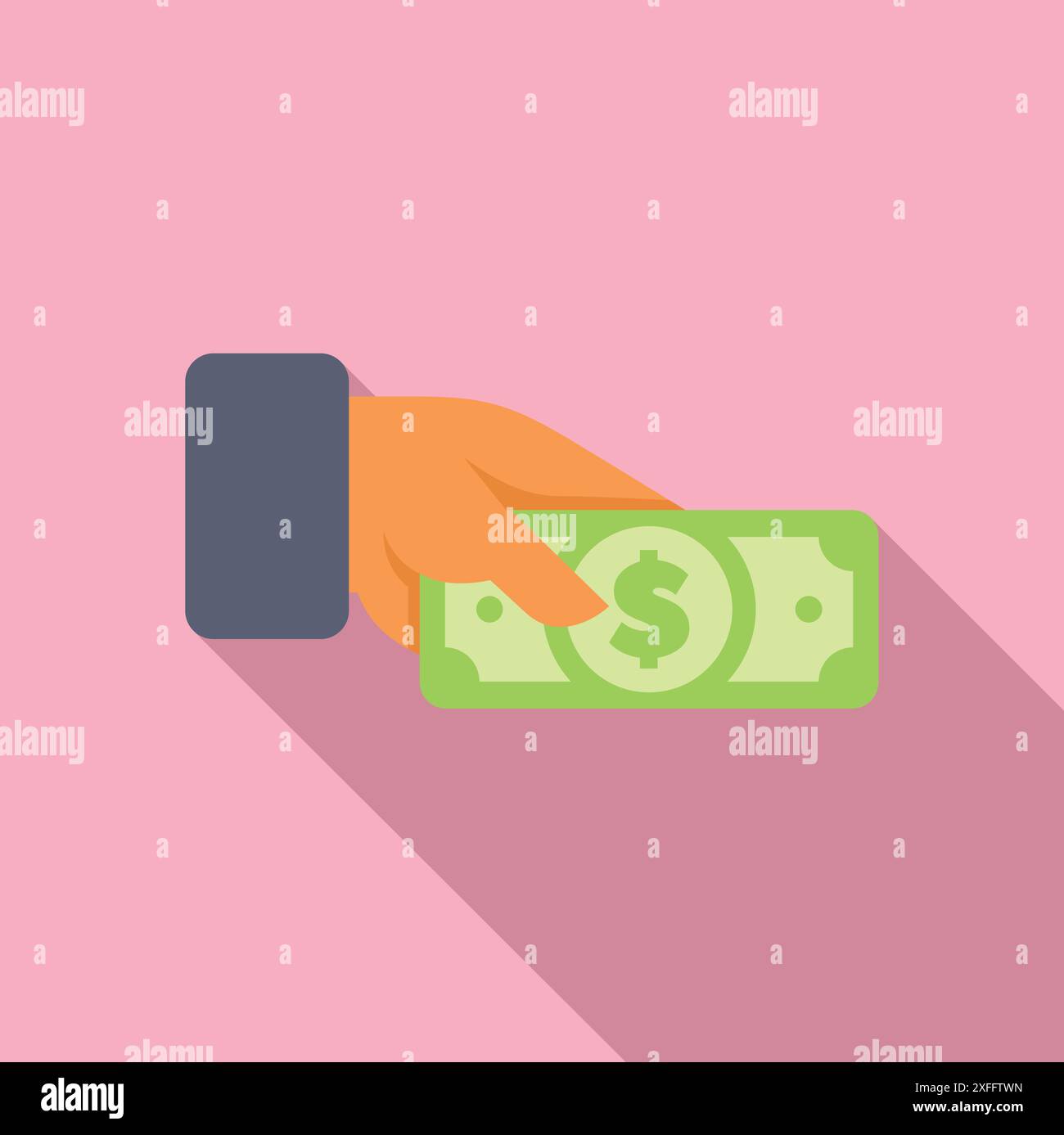 Businessman holding banknote making Stock Vector Images - Alamy