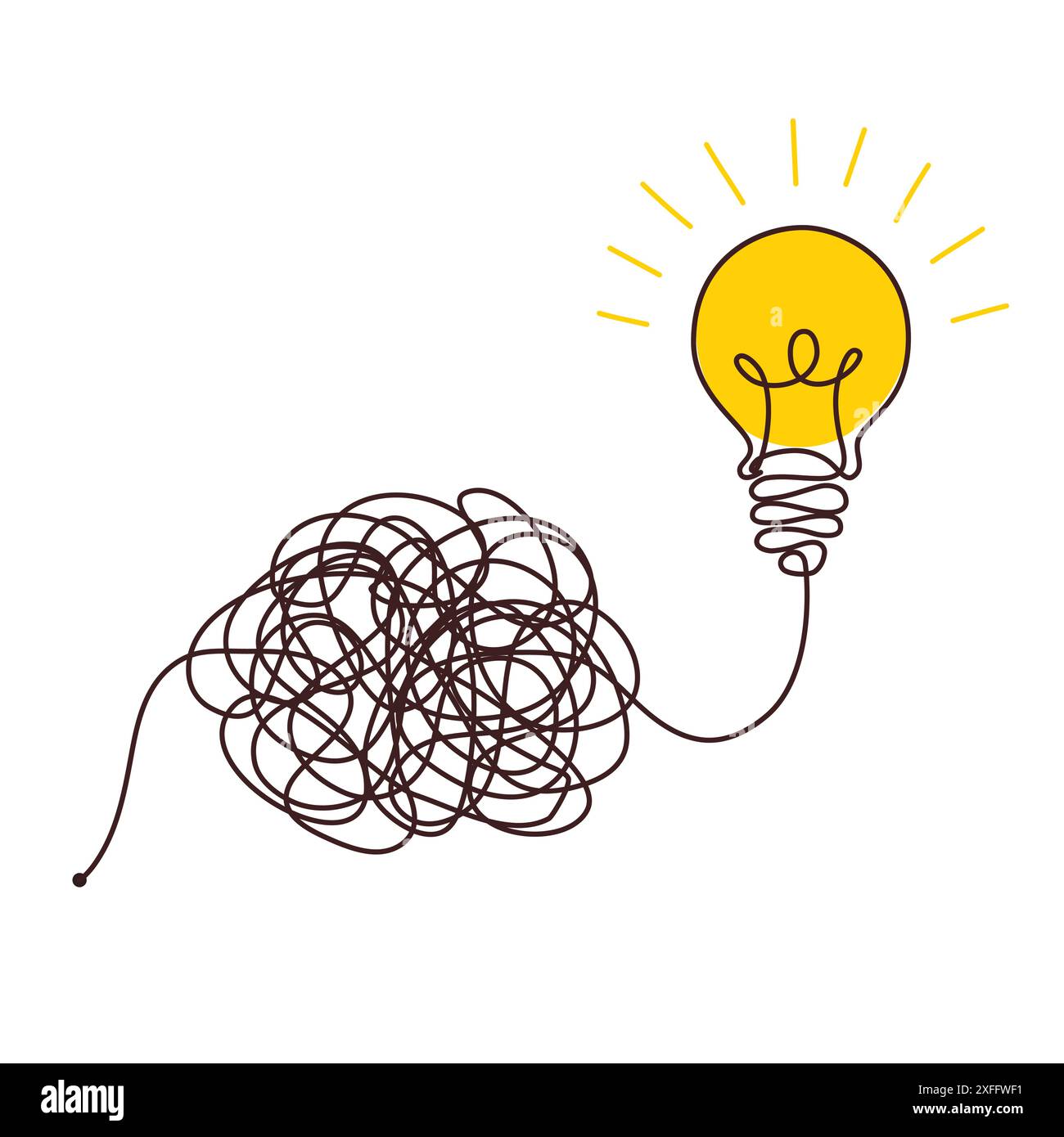 Confusion clarity or path concept idea with lightbulbs. Journey of ...