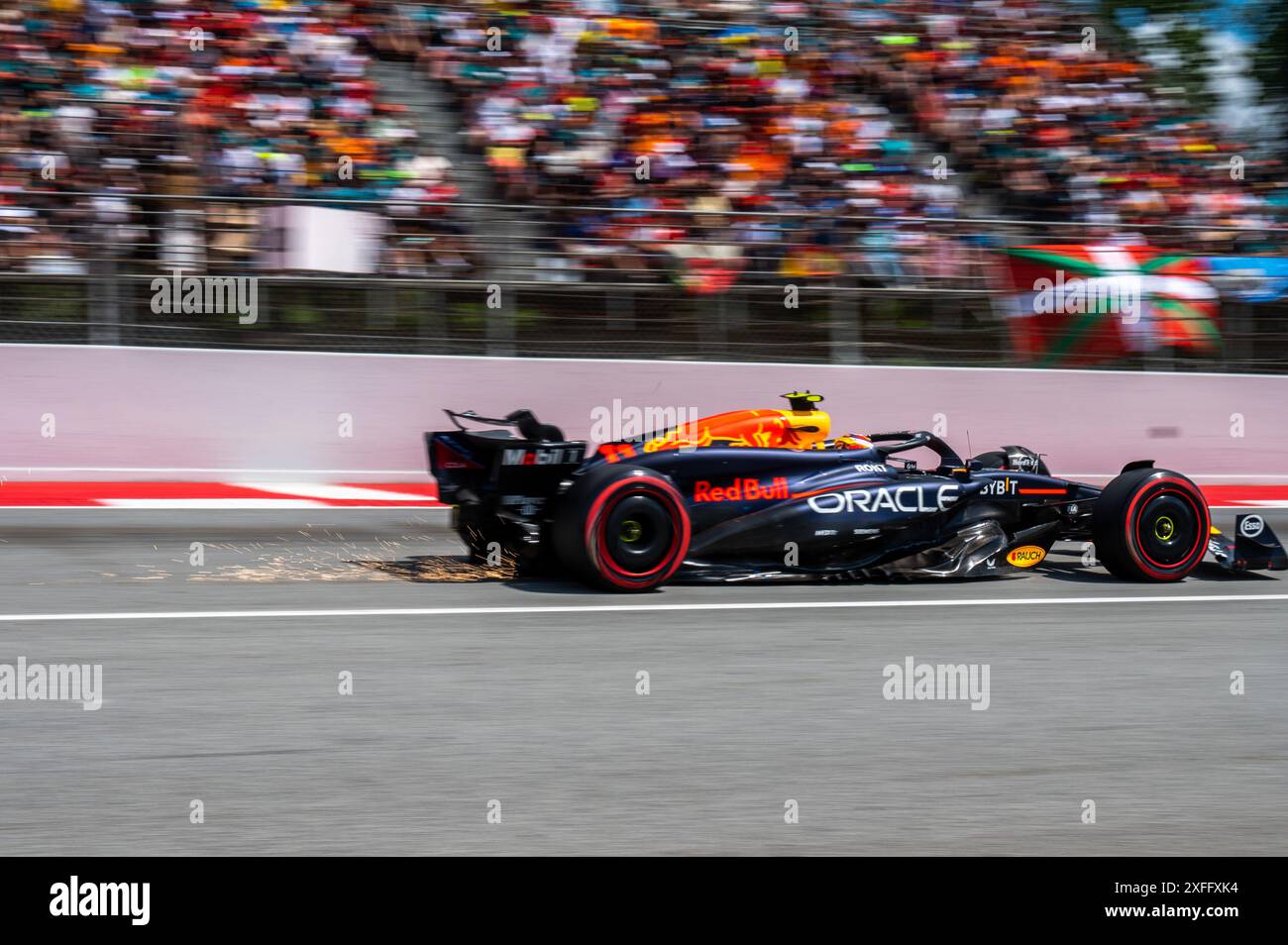 Montmelò, Barcelona Spain - 06 23 2024: F1 drivers and Formula 1 cars ...