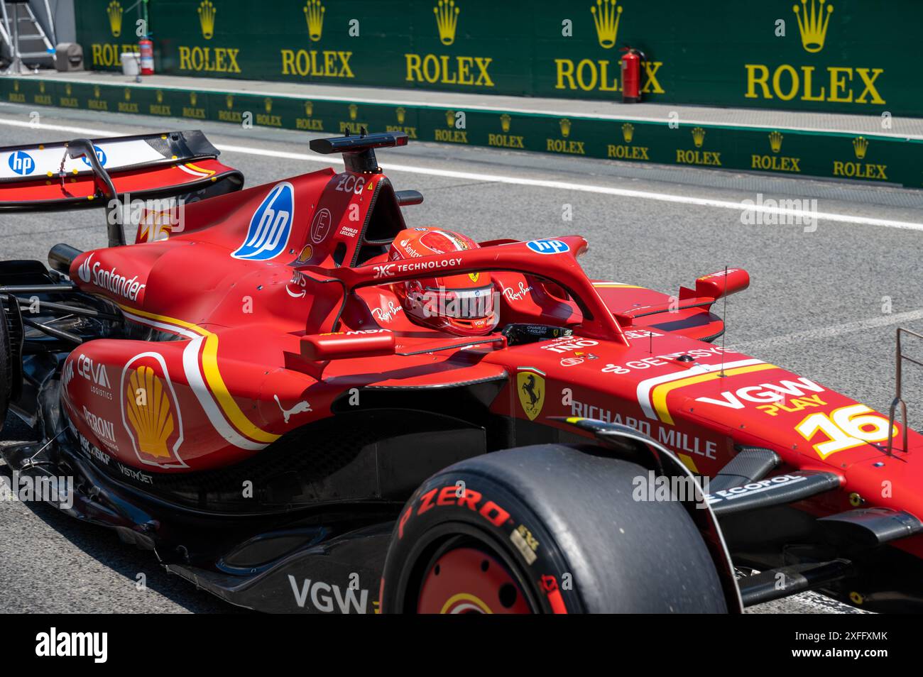 Montmelò, Barcelona Spain - 06 23 2024: F1 drivers and Formula 1 cars ...