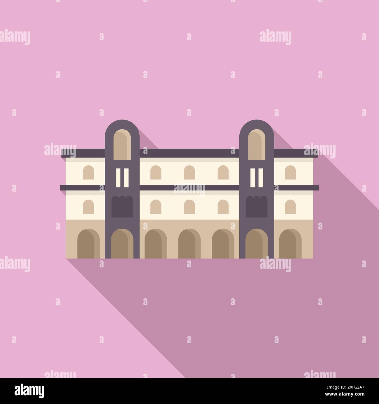 Ancient building with arches representing roman architecture, ancient ...