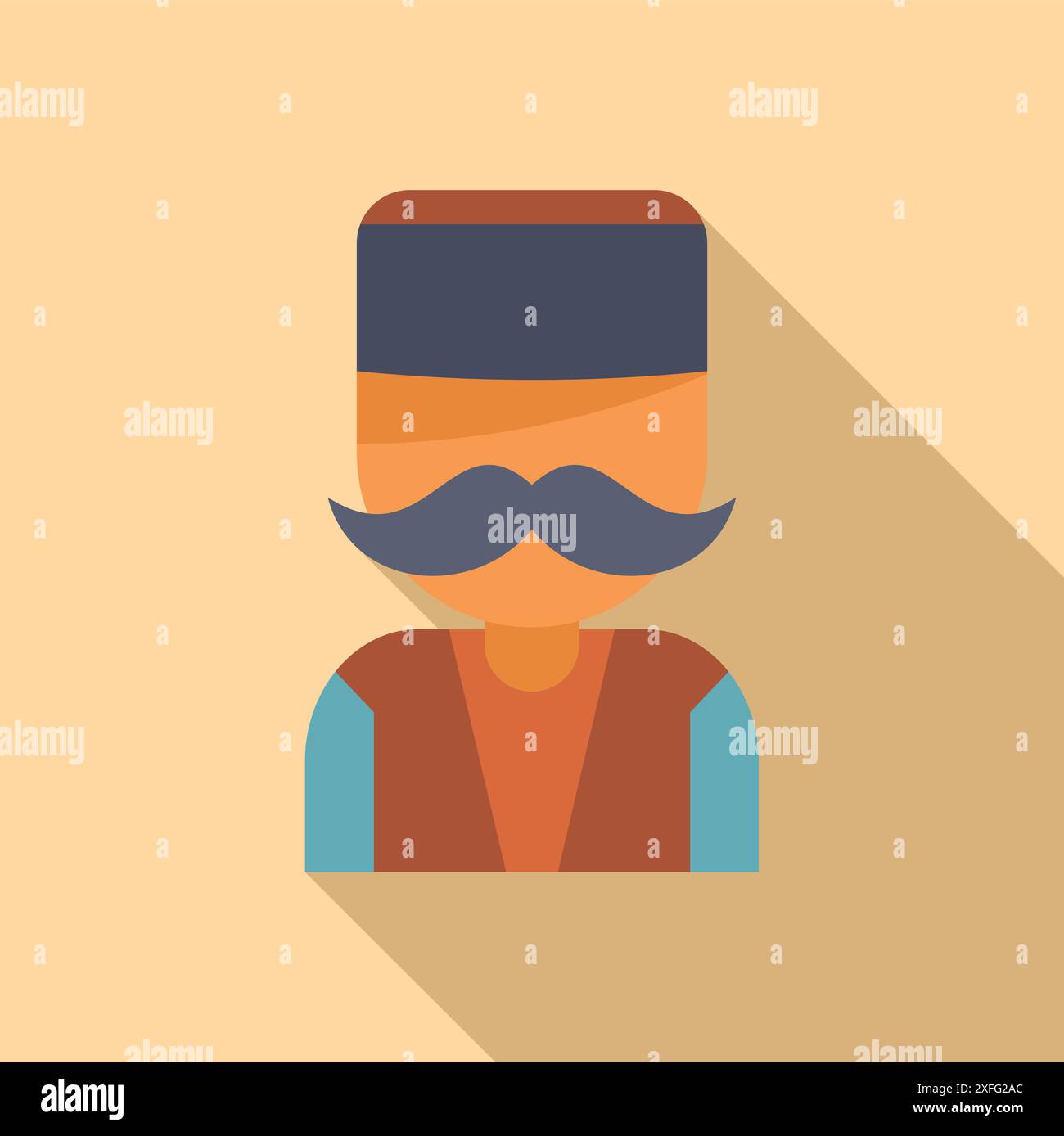 Illustration of a turkish man wearing traditional clothes and a hat ...