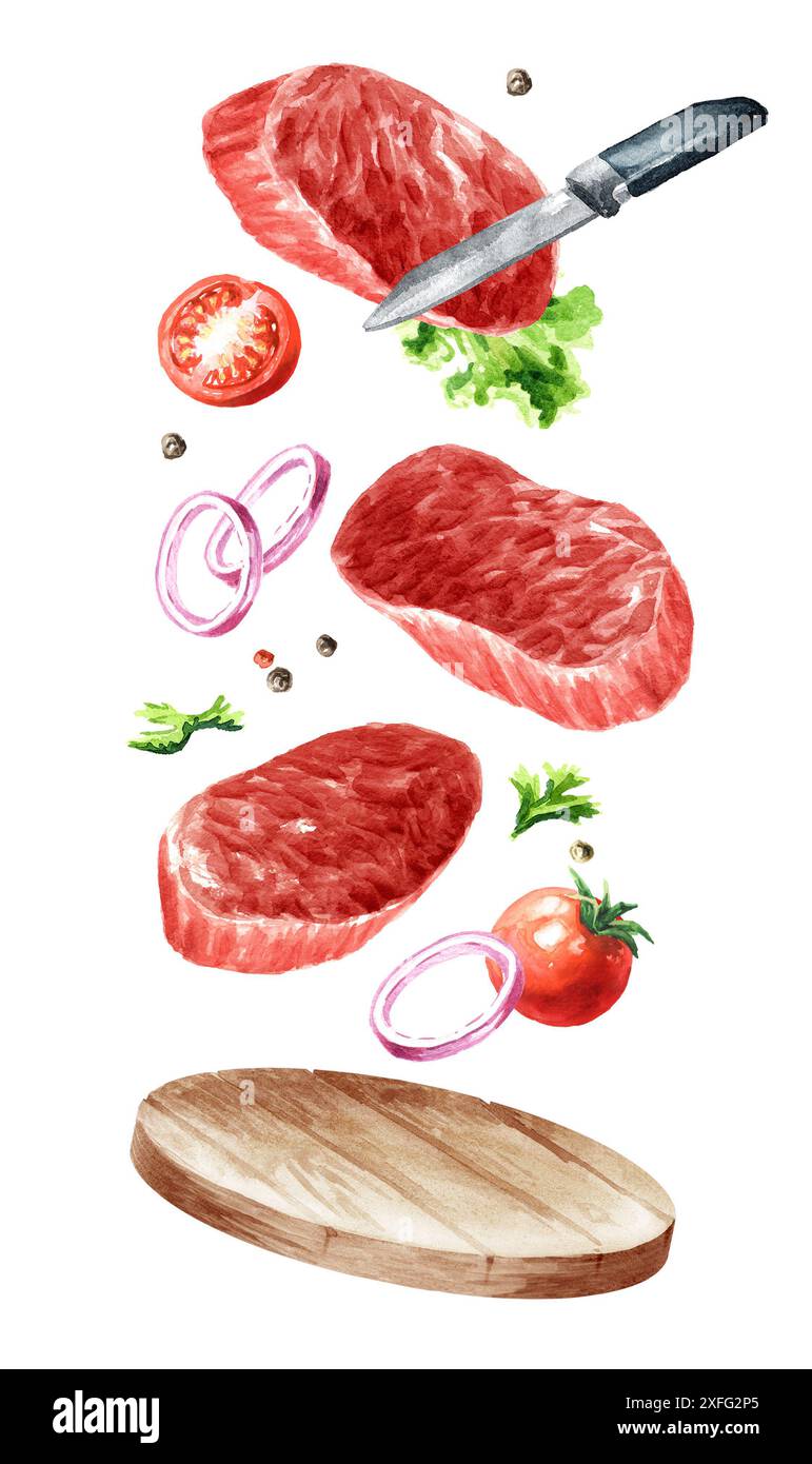 Filet mignon on a chopping board hi-res stock photography and images - Alamy