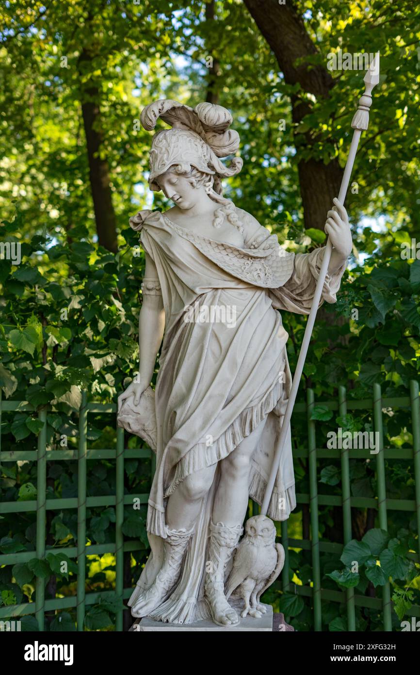 Statue of “Minerva” in the Summer Garden Stock Photo - Alamy