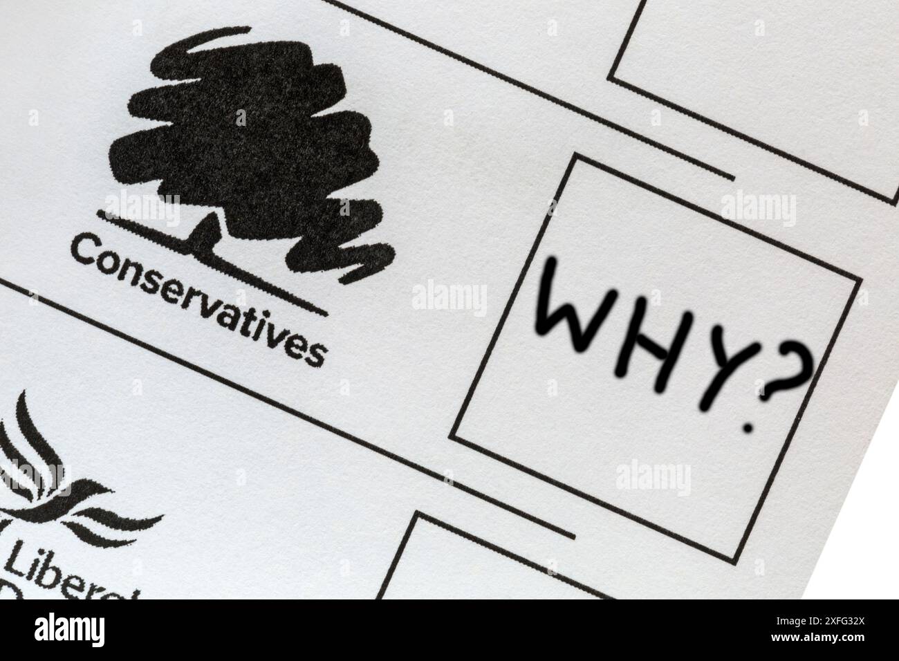 Spoiled spoilt ballot paper for forthcoming Parliamentary General ...