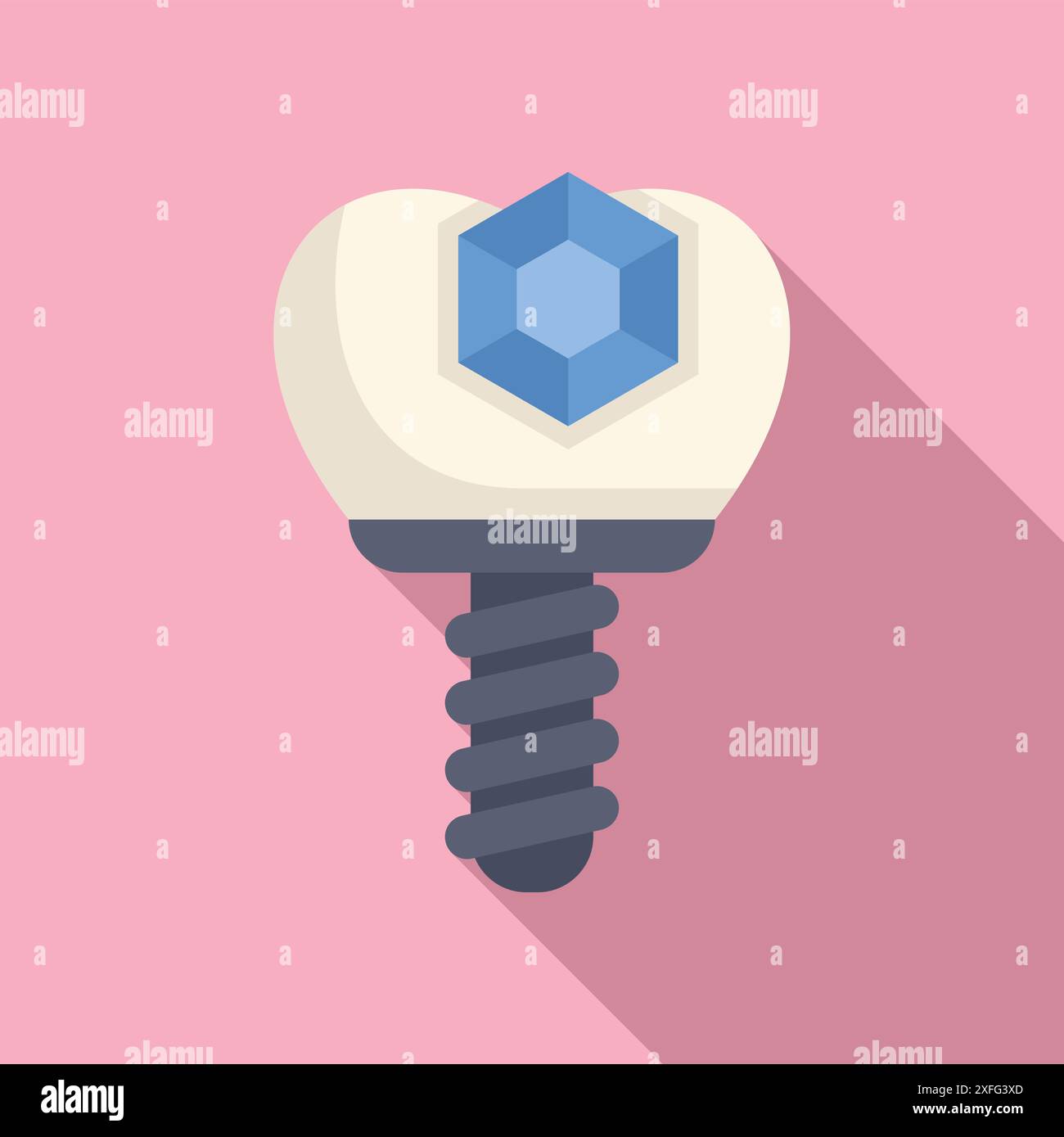 Dental implant with gem inlay for tooth restoration and enhancement ...