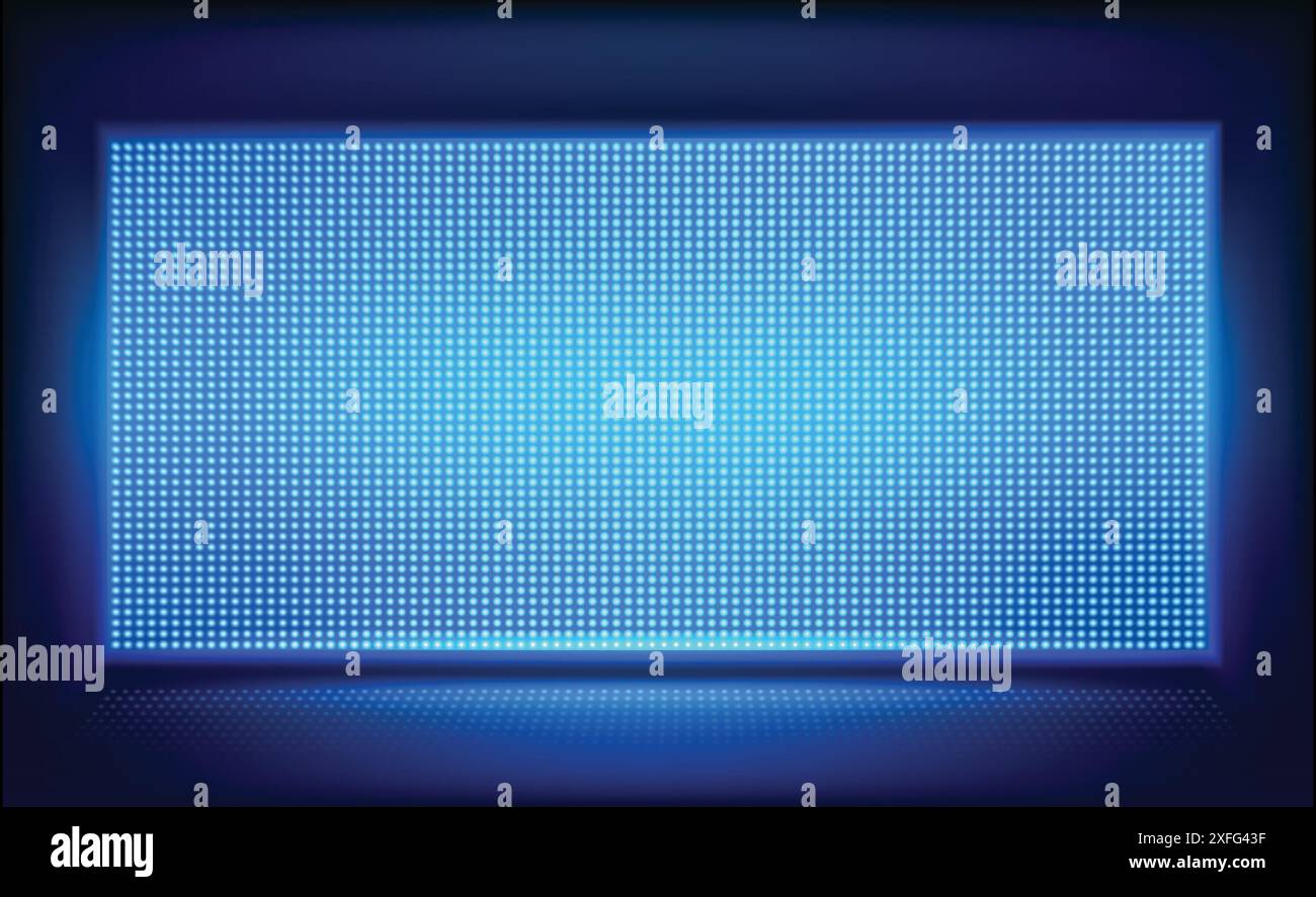 Led Screen Tv Show Lcd Light Screen Blue Panel On Stage Wall Monitor With Glow Pixel Diode