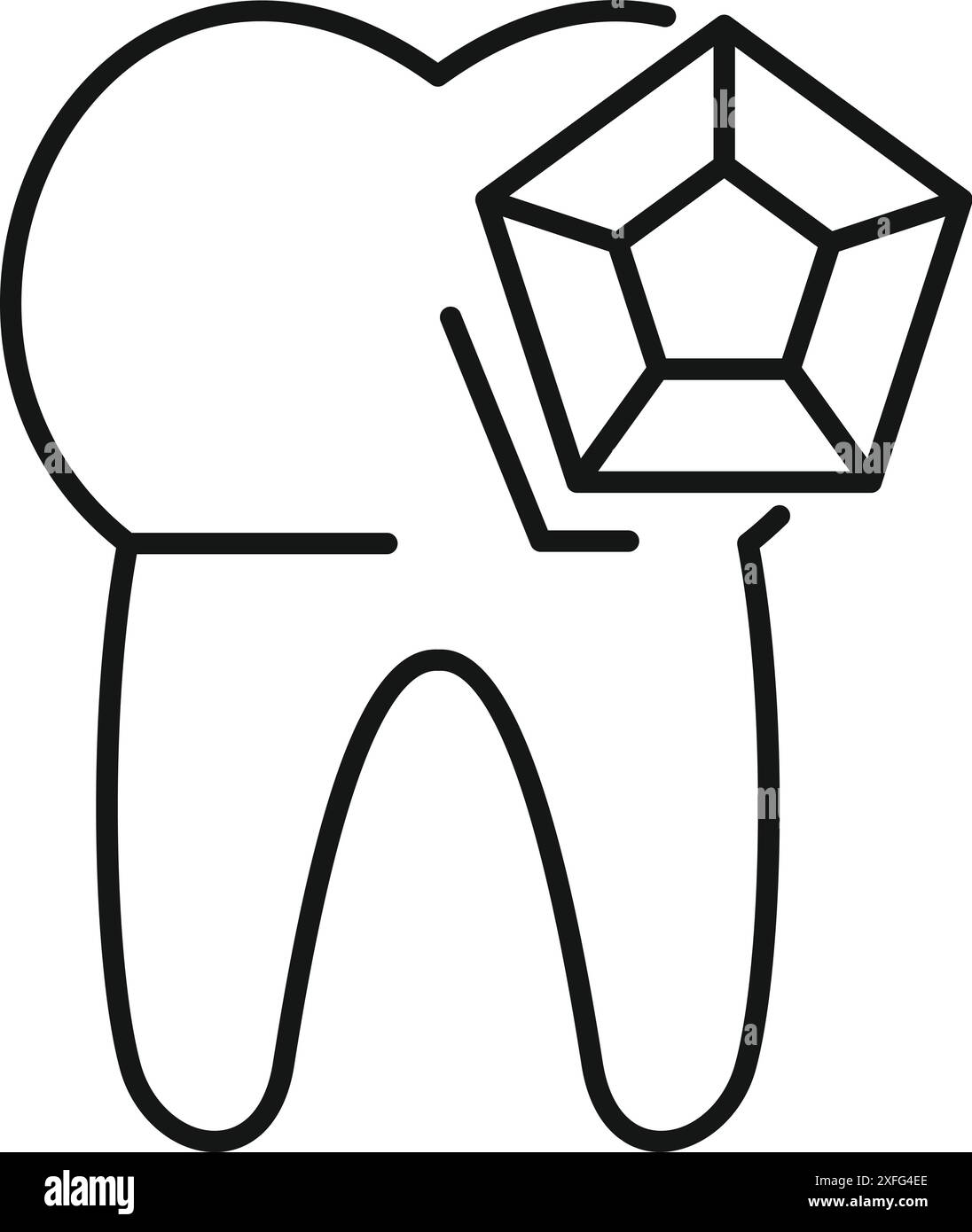 Tooth implant surgery replacing enamel with a diamond Stock Vector ...
