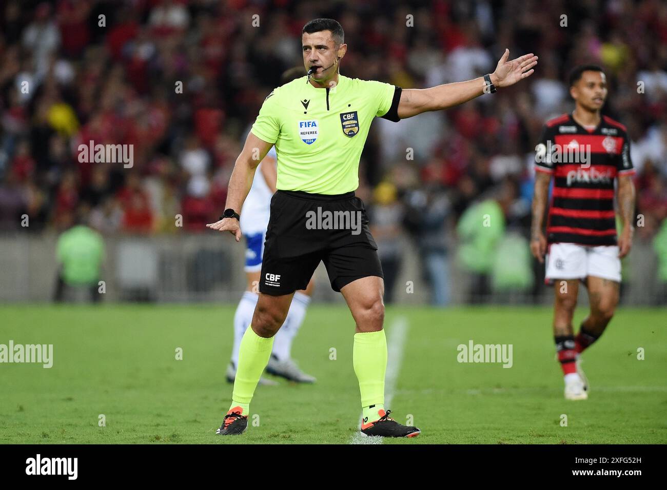 Rio de Janeiro, Brazil, June 30, 2024. Soccer referee Braulio da Silva ...