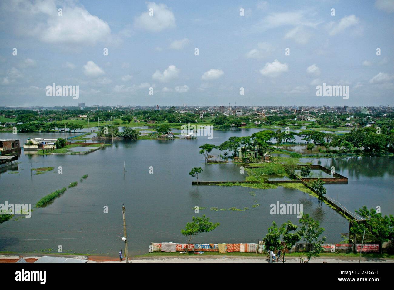 South Matuail at Shampur is under water, Dhaka, Bangladesh. July 23 ...