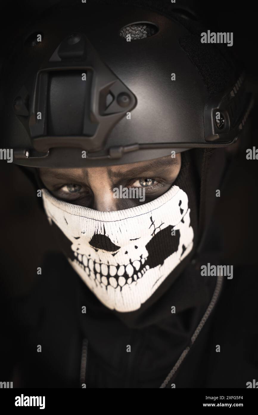 A close up portrait of a female cosplay at a Comic Con event dressed as ...