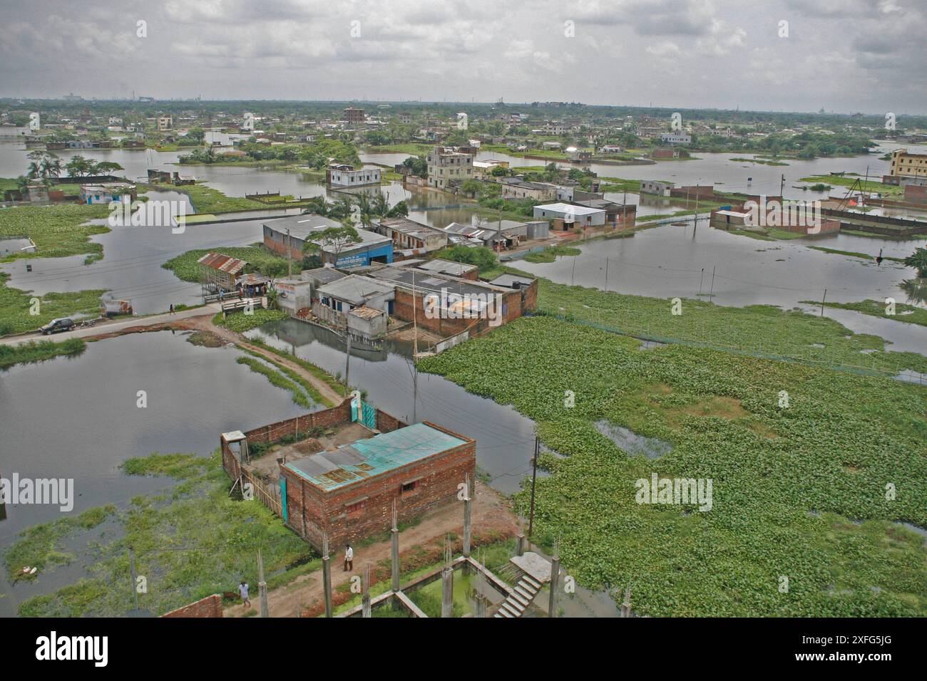 South Matuail at Shampur is under water, Dhaka, Bangladesh. July 23 ...