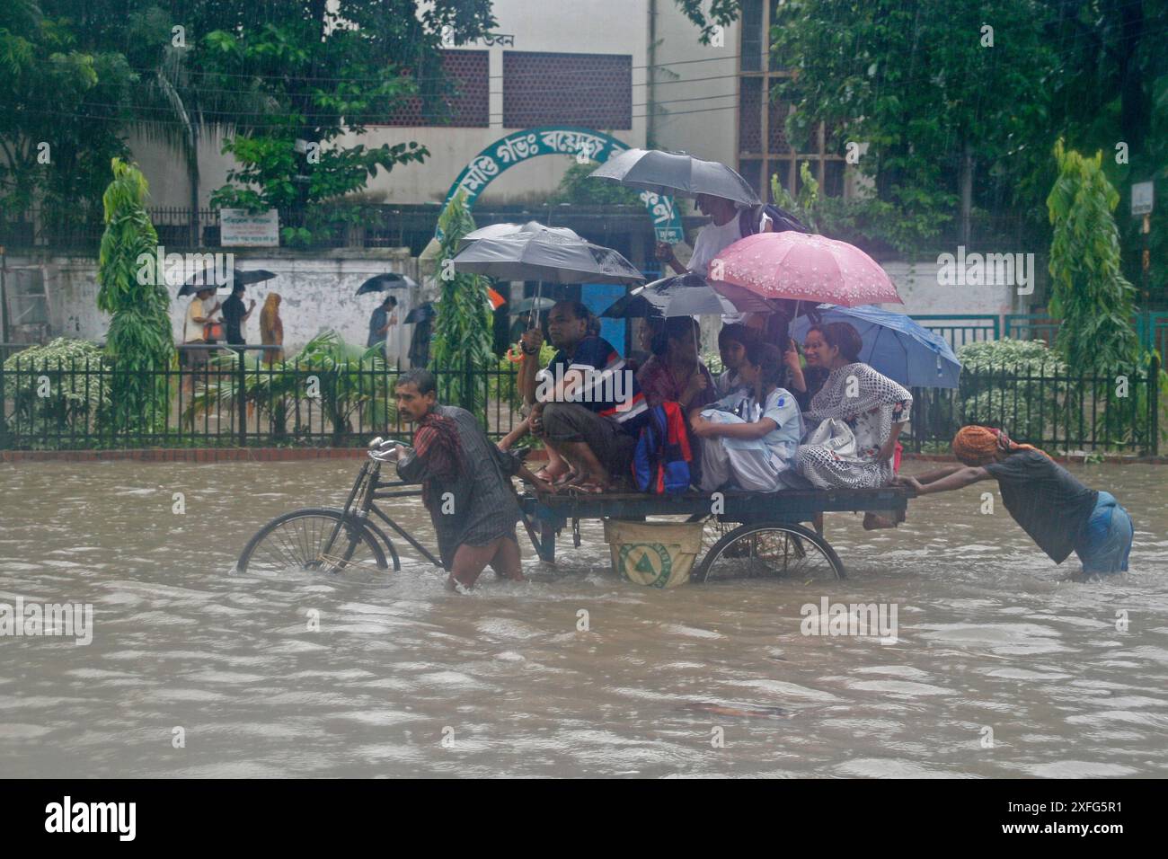 Heavy rainfall has paralyzed city life. Picture was taken from Mirpur ...