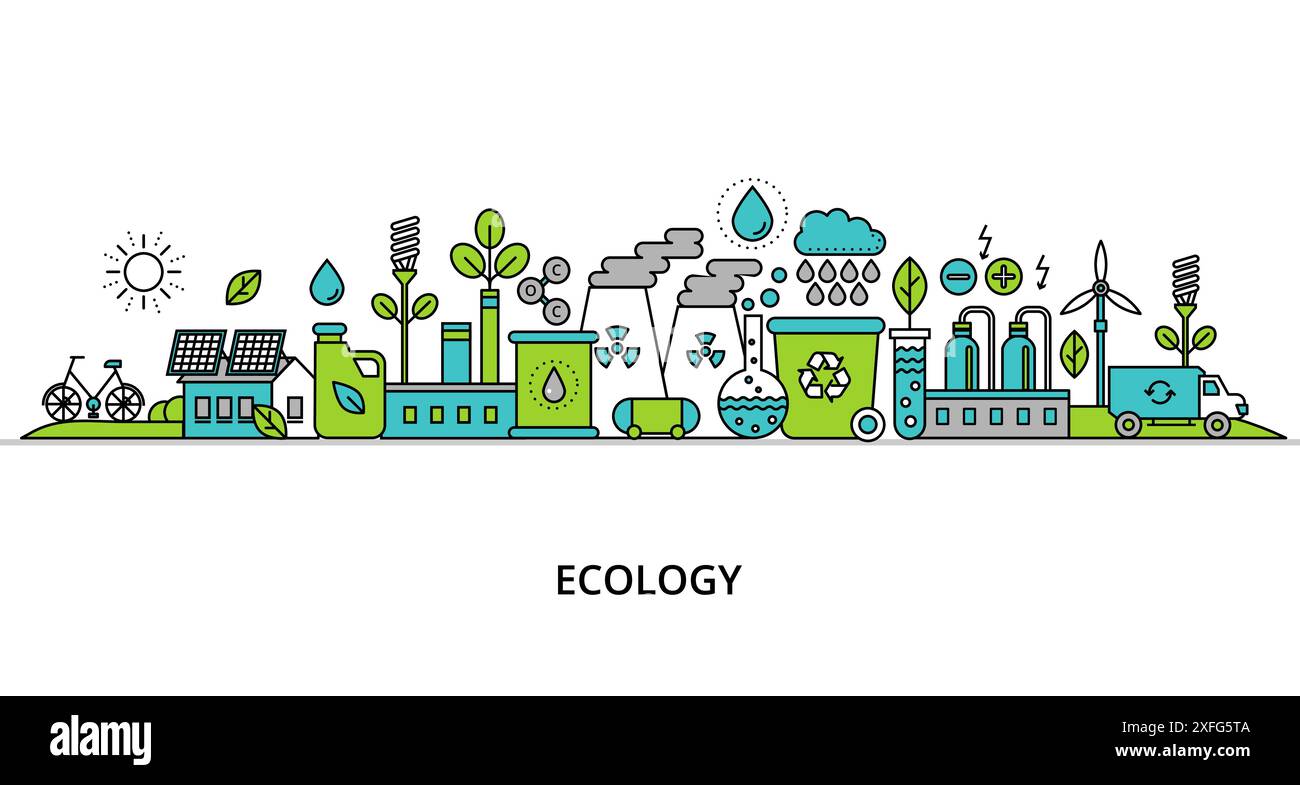 Concept of ecology problem with word and generation and saving green ...