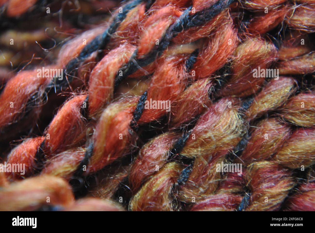 Close-Up of Yarn Texture in multiple colors Stock Photo - Alamy