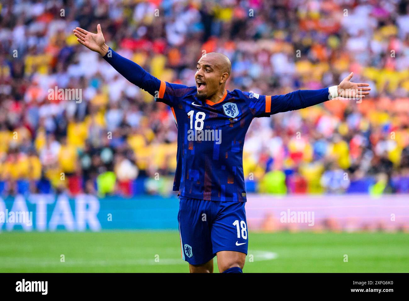 Munich, Germany. 02nd July, 2024. Soccer: European Championship, Romania - Netherlands, final ...