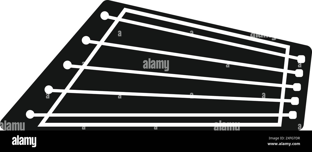 Black simple icon of gusli, traditional russian string plucked ...