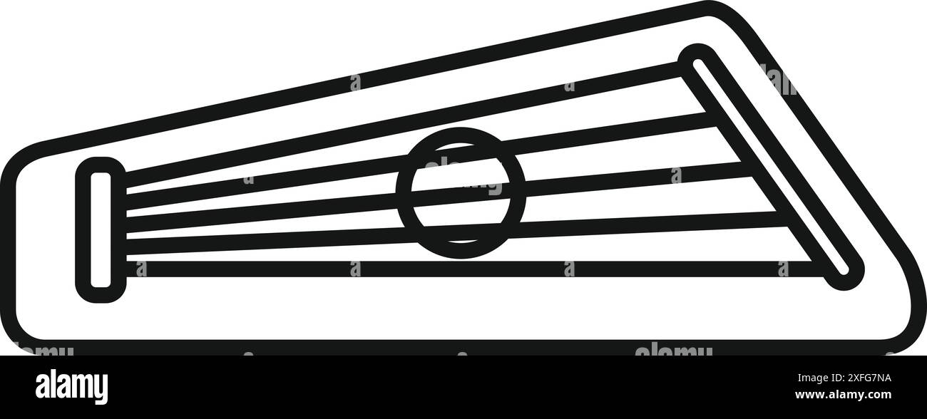 Line drawing of a gusli, a traditional russian stringed musical ...