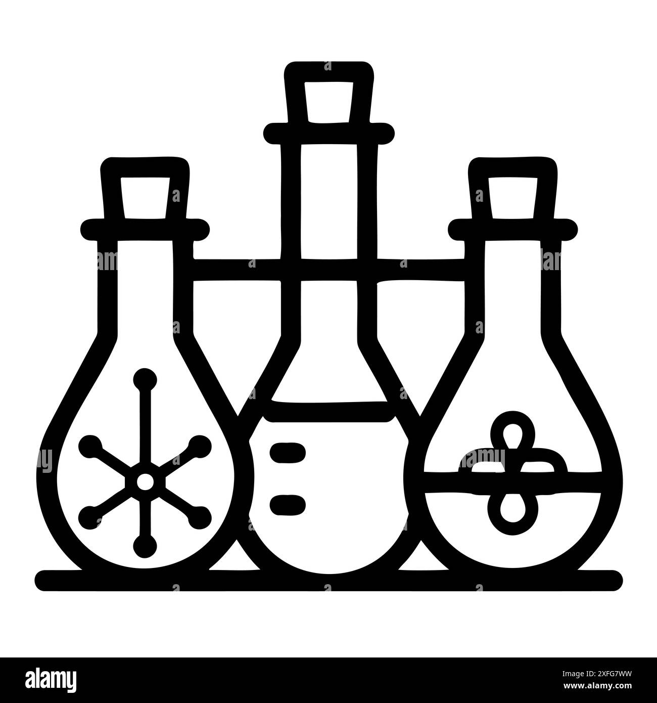 Science laboratory glassware Black and White Stock Photos & Images - Alamy
