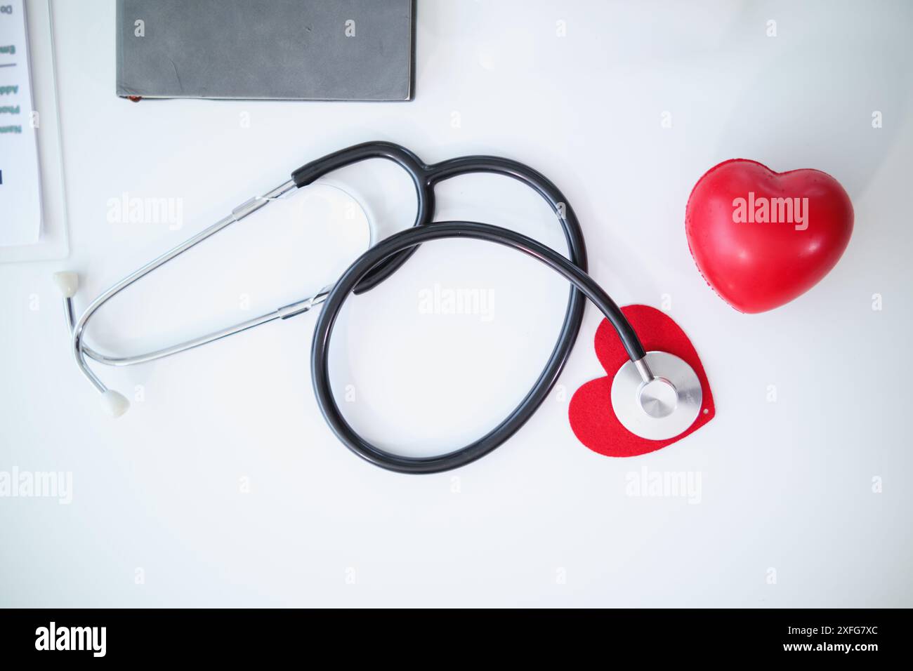 Doctors use stethoscope to listen patient heartbeat to find faults in ...