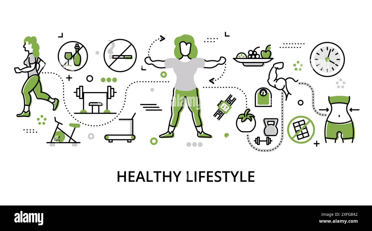 Healthy lifestyle pictogram hi-res stock photography and images - Alamy