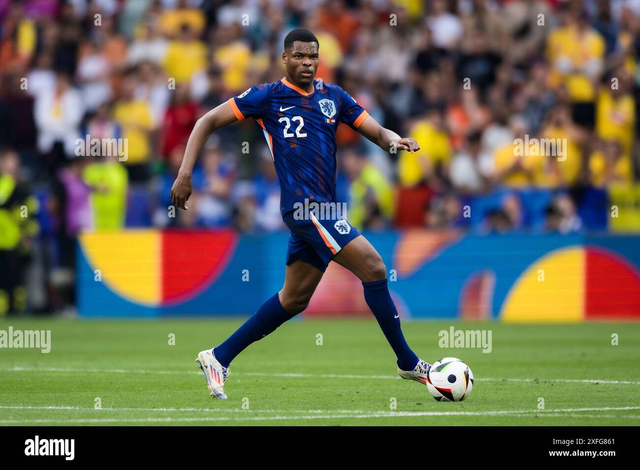 Munich, Germany. 2 July 2024. Denzel Dumfries of Netherlands in action ...