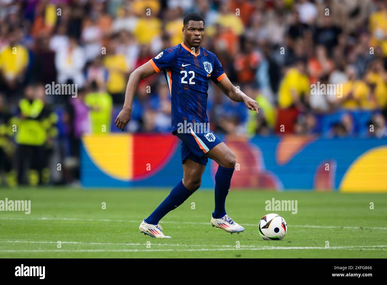 Munich, Germany. 2 July 2024. Denzel Dumfries of Netherlands in action ...