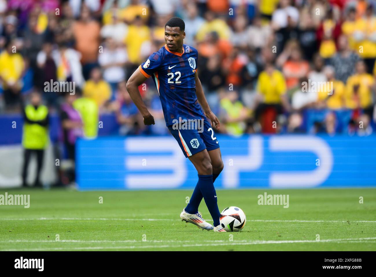 Munich, Germany. 2 July 2024. Denzel Dumfries of Netherlands in action ...