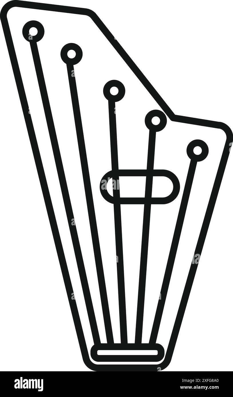 Gusli folk musical instrument Black and White Stock Photos & Images - Alamy