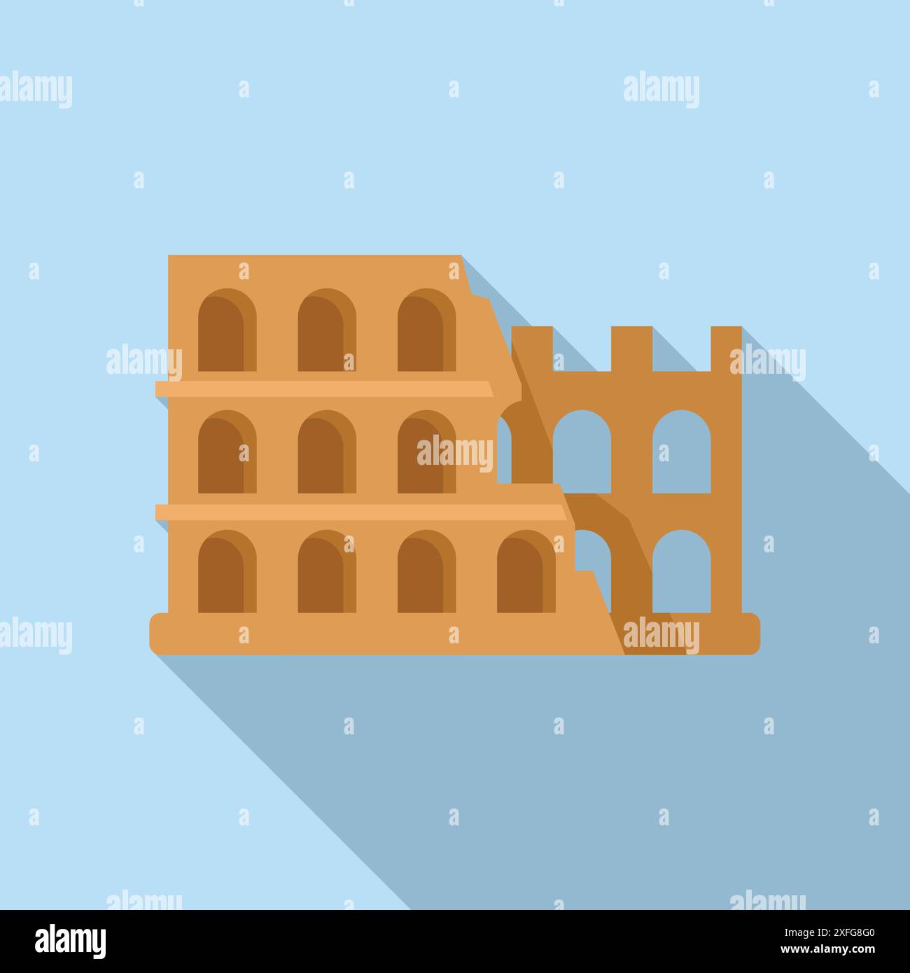 Ancient colosseum building representing italian culture and tourism ...