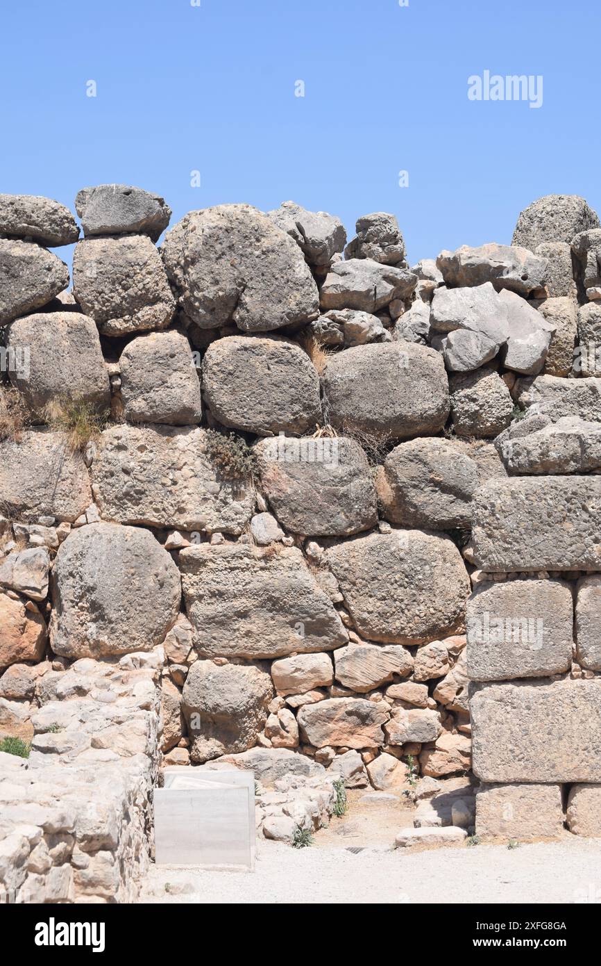 Ancient Copper age citadels in Argolis, Peloponnese, Greece Stock Photo ...