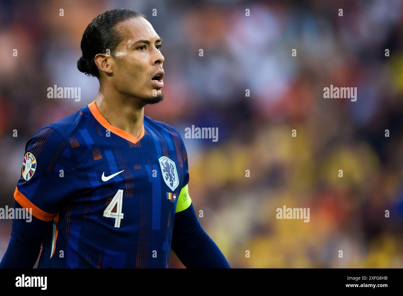 Munich, Germany. 2 July 2024. Virgil van Dijk of Netherlands looks on ...
