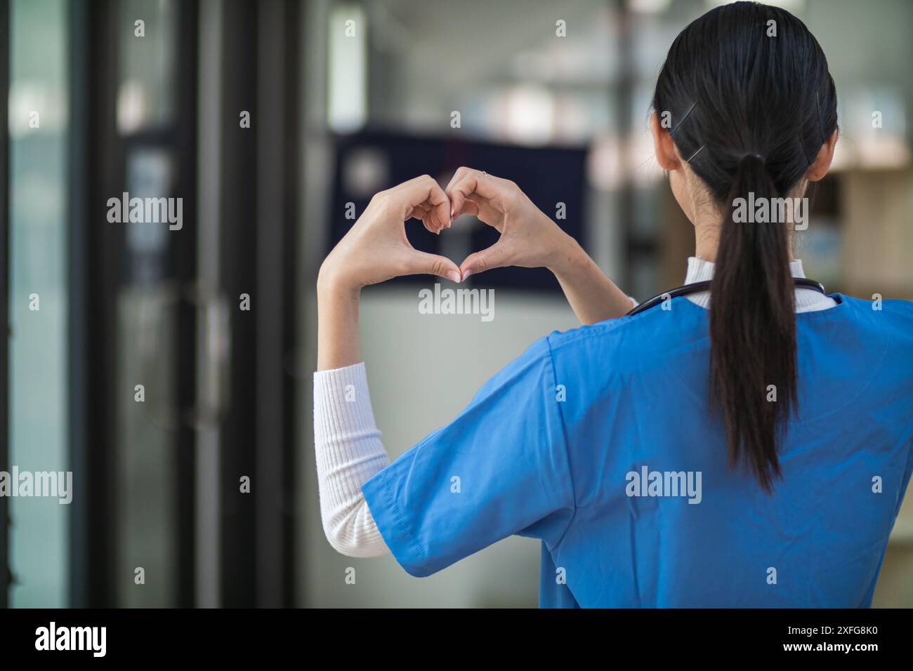 The heart symbol in the hand of a doctor is a symbol of the campaign to ...