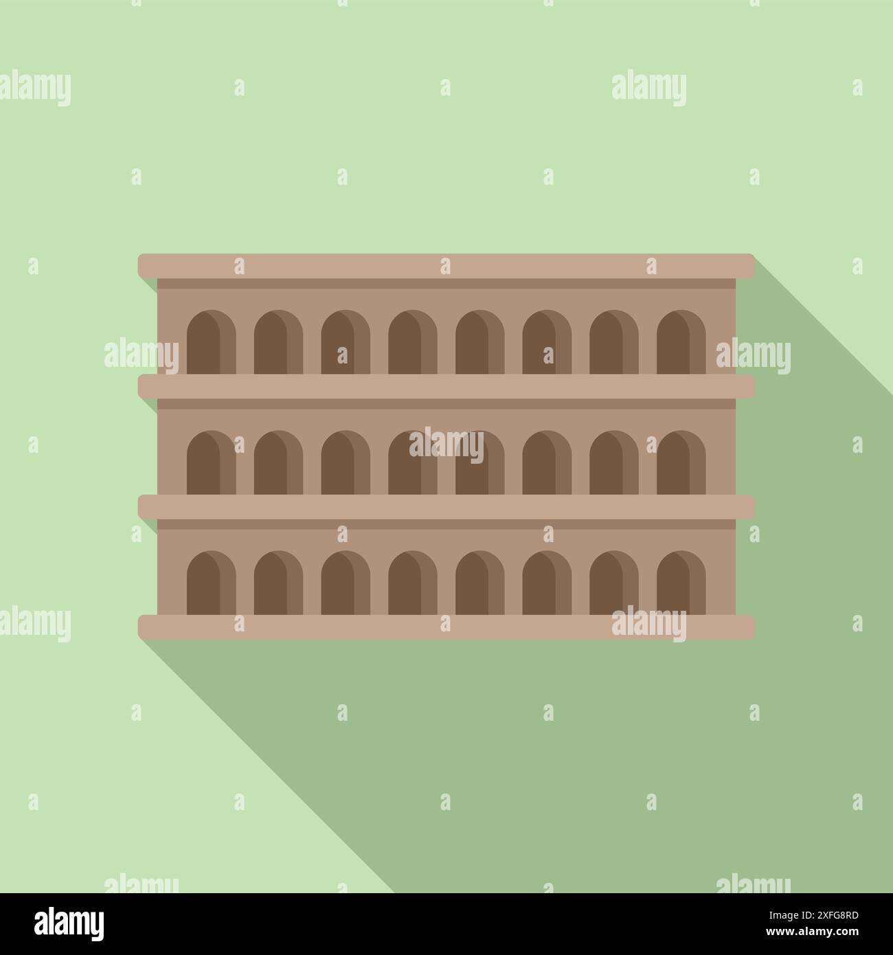 Minimalist illustration representing the colosseum, the famous roman ...