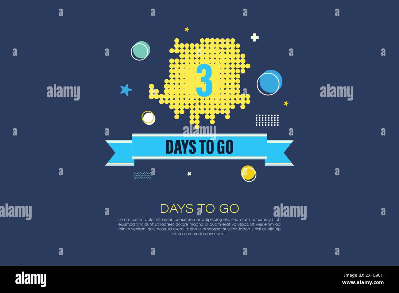 Three Days To Go Badges and Stickers. 3 Days Countdown left days banner. Number Count To Go ...