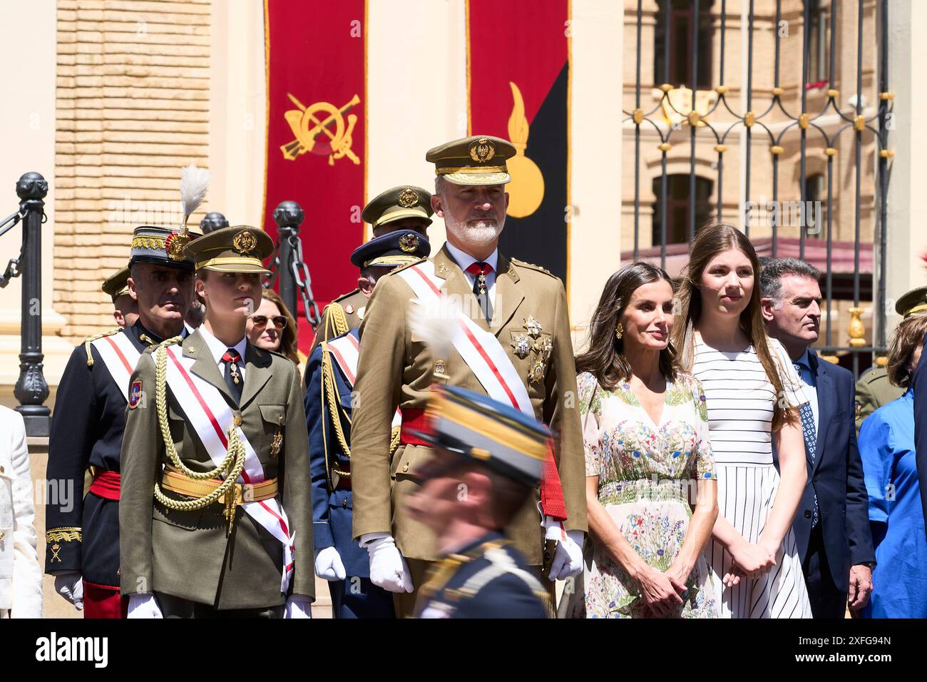 Zaragoza. Spain. 20240703, King Felipe VI of Spain, Queen Letizia of ...