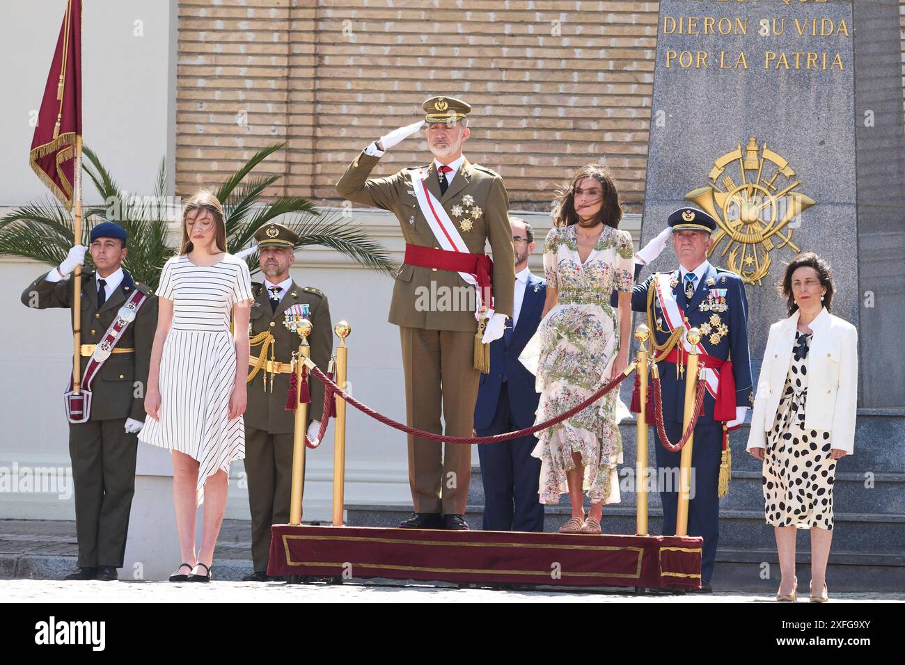 Zaragoza, Aragon, Spain. 3rd July, 2024. King Felipe VI of Spain, Queen ...