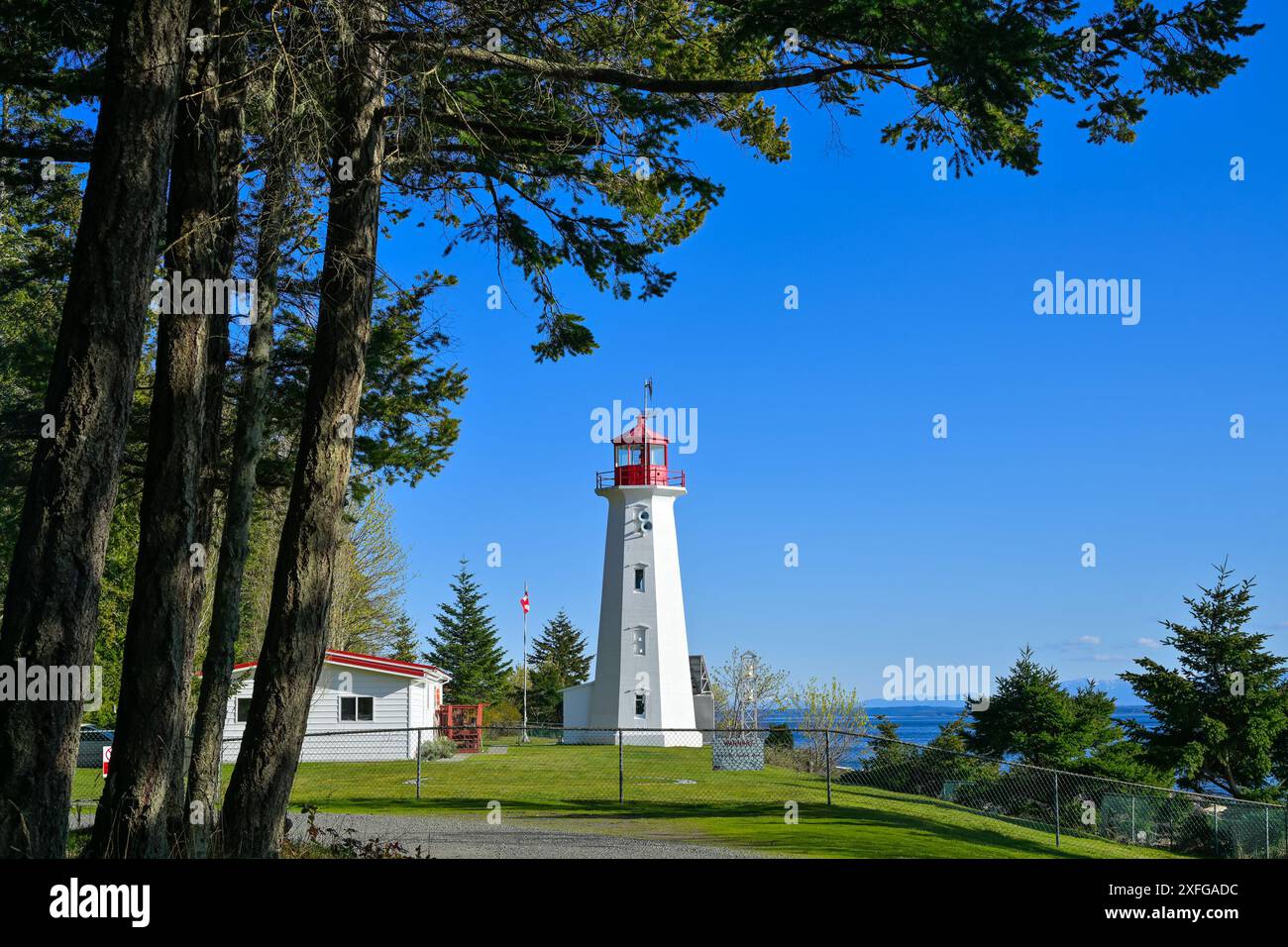 Cape Mudge Lighthouse, Quadra Island, British Columbia, Canada Stock ...