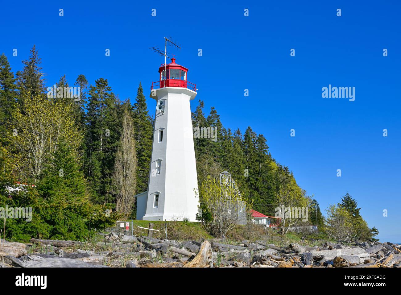 Cape Mudge Lighthouse, Quadra Island, British Columbia, Canada Stock ...